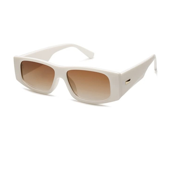 Accessories | New White Rectangle Polarized Sunglasses Fashion Trendy ...